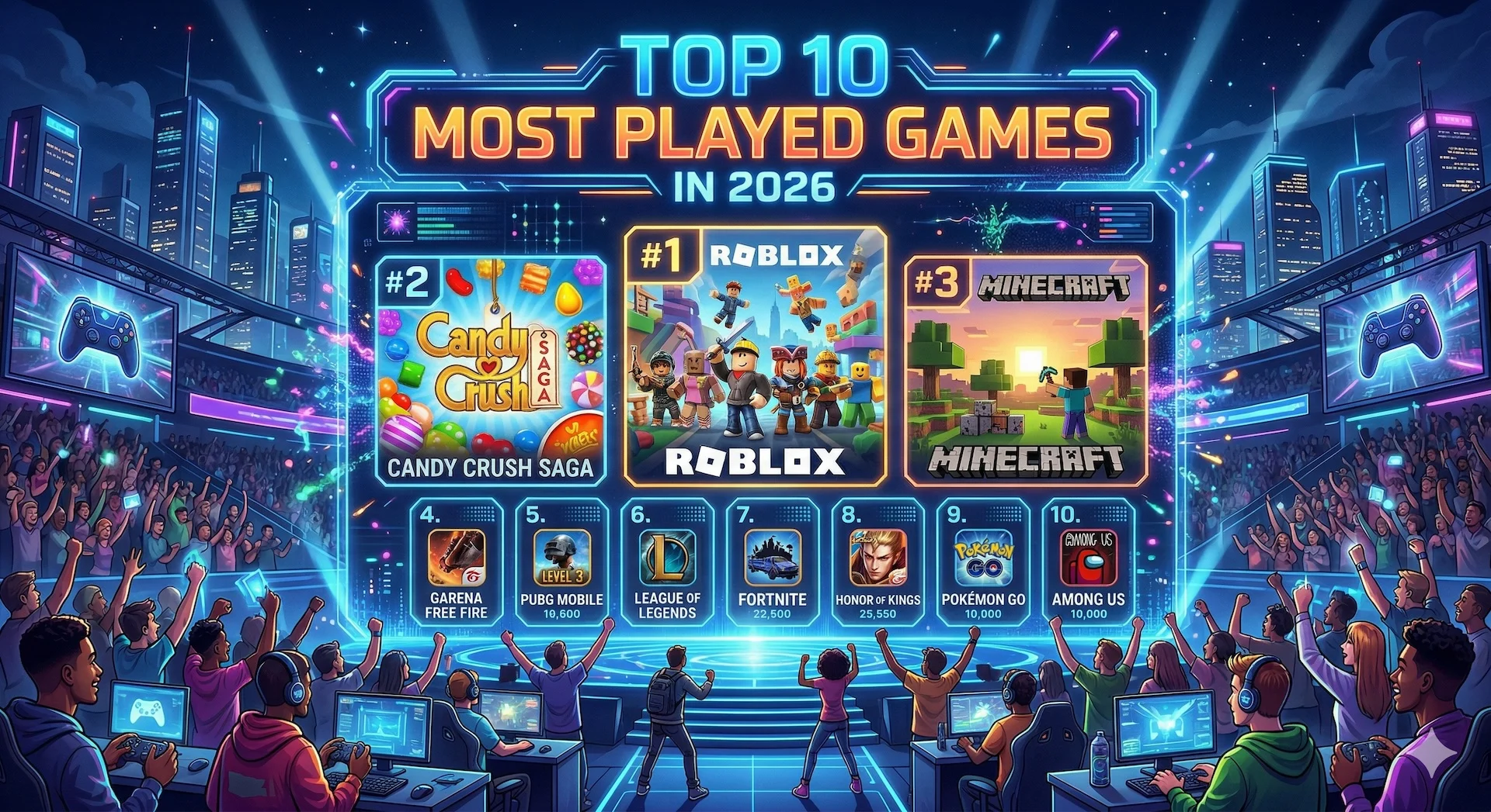 Top 10 Most Played Games in 2026 😱 (Real Player Stats Revealed)